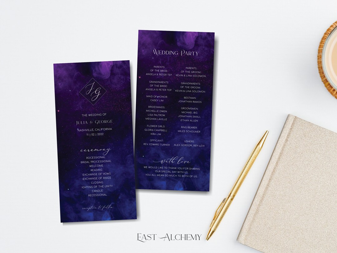 Ether Program, Galaxy Theme, Starry Night Wedding Ceremony, Purple ...