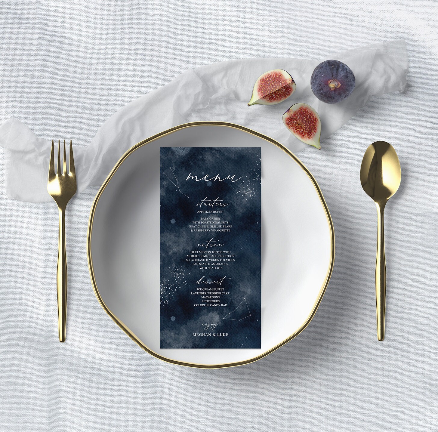 Celestial Zodiac Menu Card Astrology Theme Star - Etsy