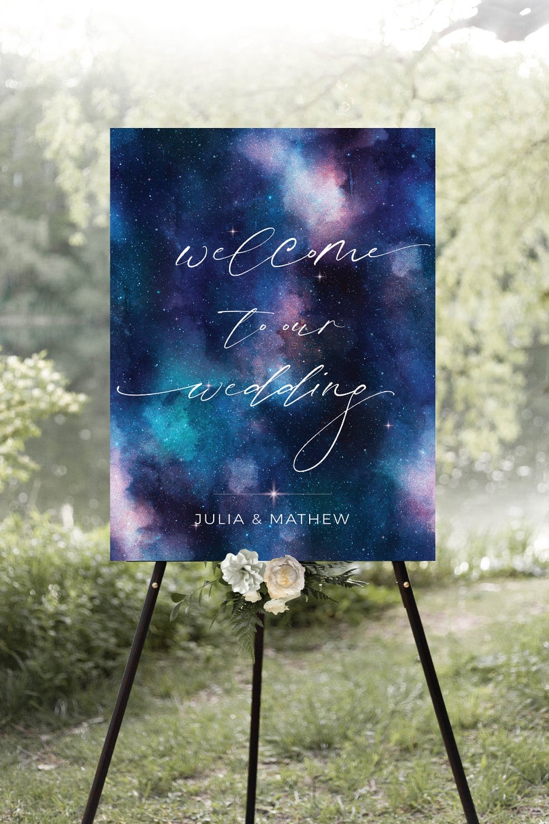 Cosmic Welcome Sign Zodiac Astronomy Sign Galactic Welcome - Etsy