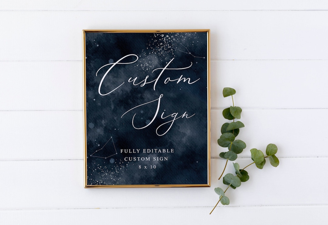 Celestial Custom Sign, Zodiac Theme Sign, Star Constellations ...
