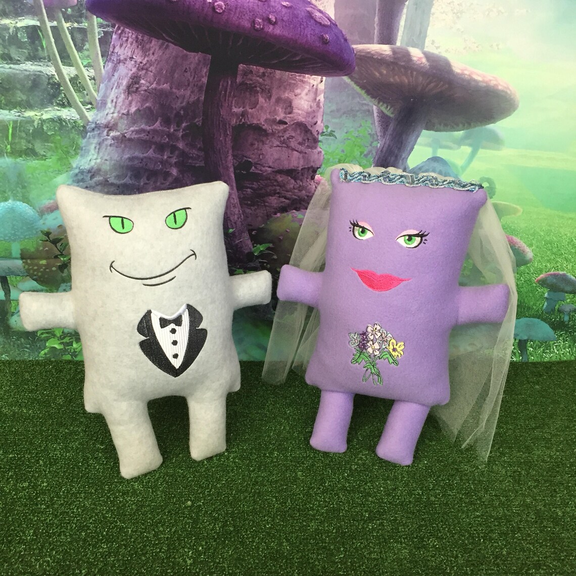Monster Bride and Groom Wedding Set - Etsy