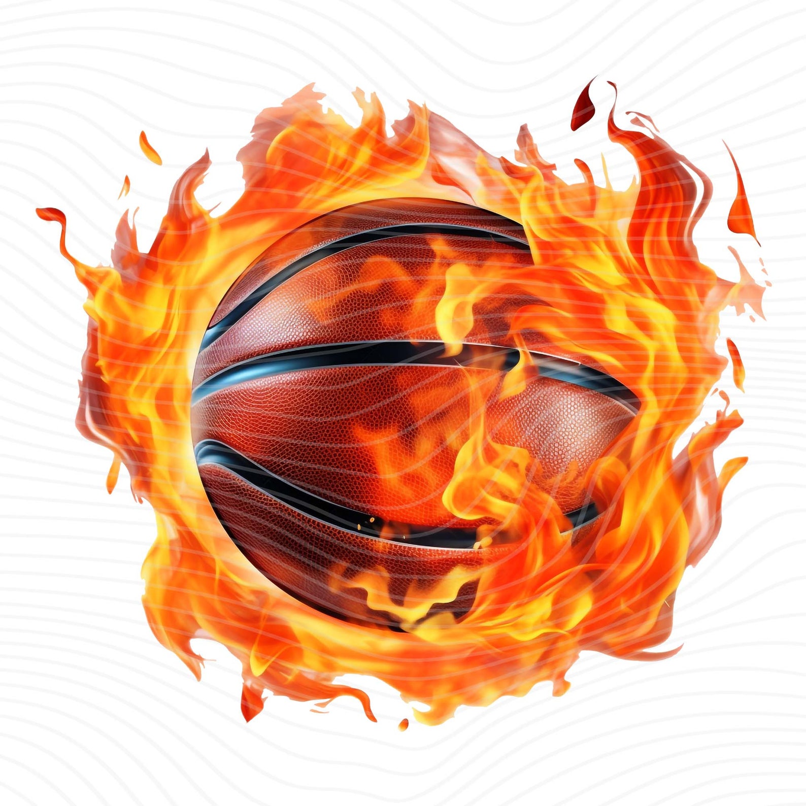 Flaming Basketball PNG: Sublimation Clipart (digital Download) - Etsy