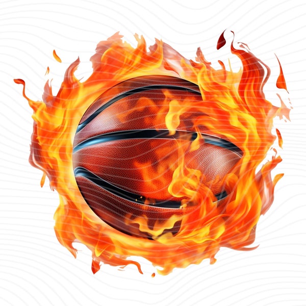 Fire Basketball Png - Etsy