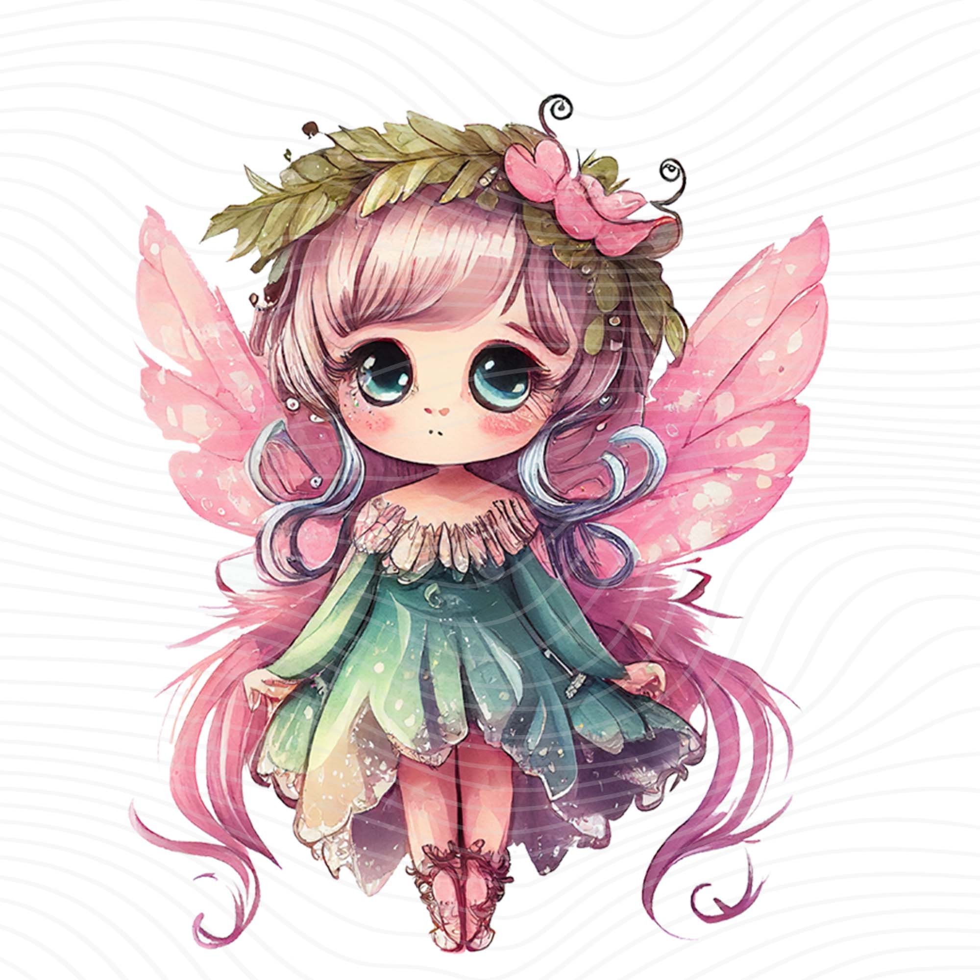 Fairy Cute Girl Clipart, Little Fairy Girl Watercolor, Fairy PNG ...