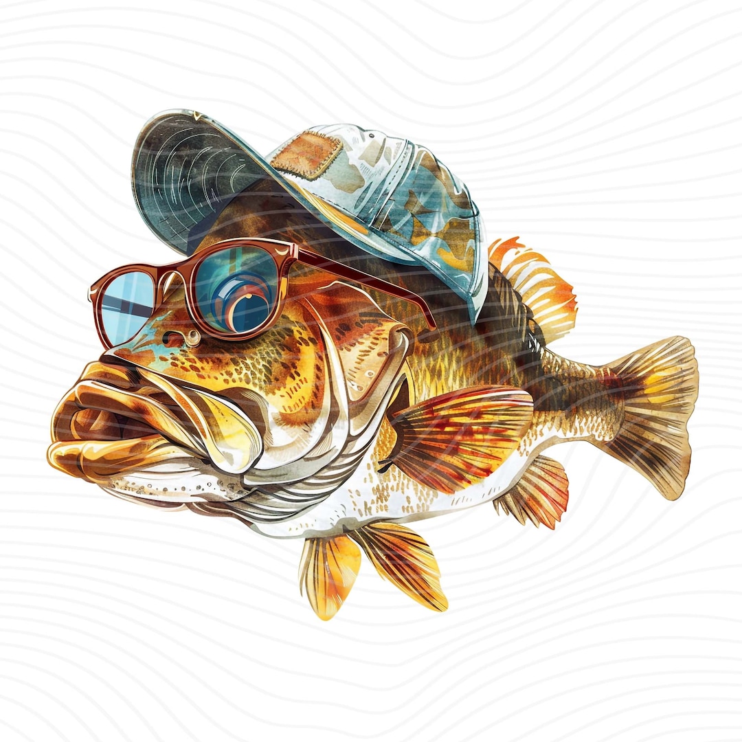 Funny Bass Fish PNG, Large Mouth Bass PNG, Bass Fish PNG, Fishing ...