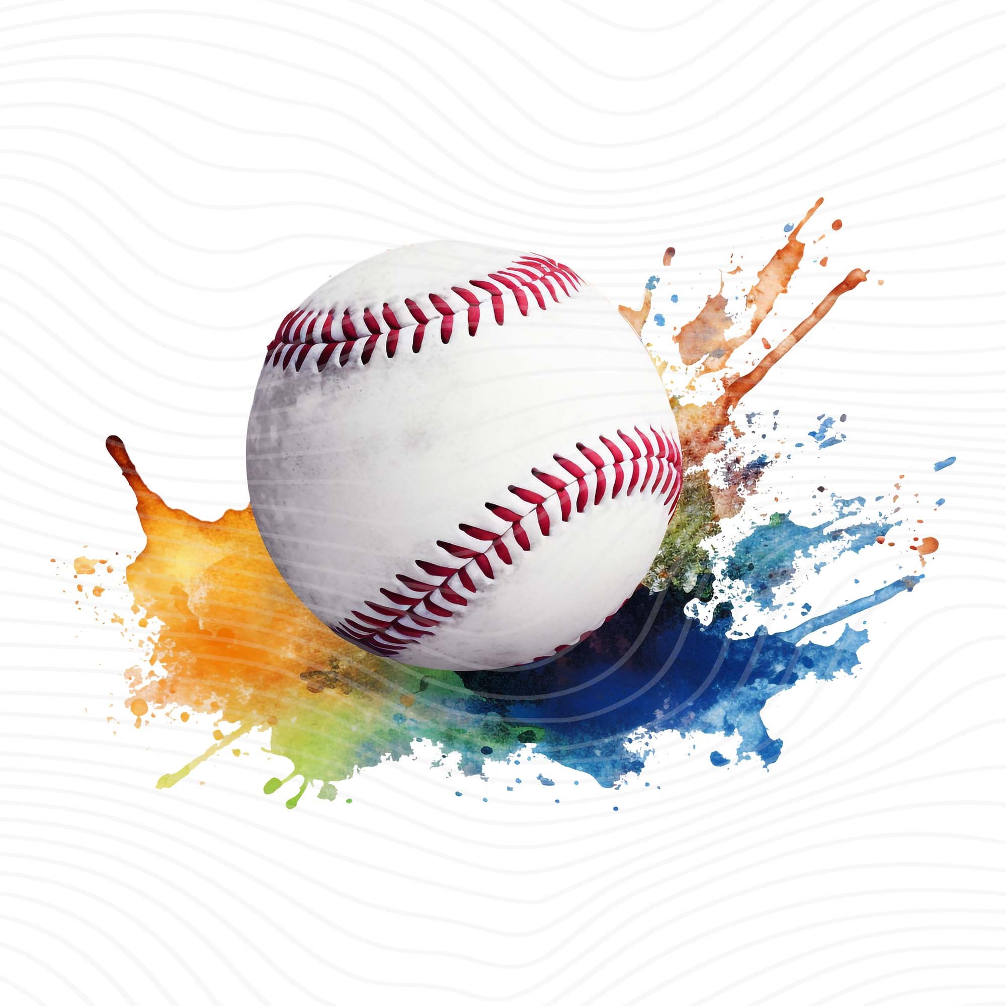 Splatter Softball PNG: Sublimation Clipart Designs (digital Download ...