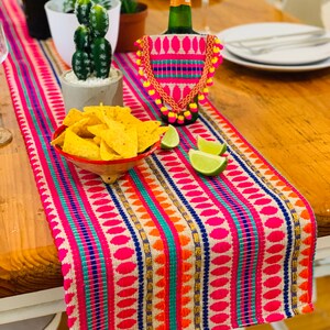 MEXICAN Fiesta Table Runner / Cinco De Mayo / Bohemian Chic Table ...