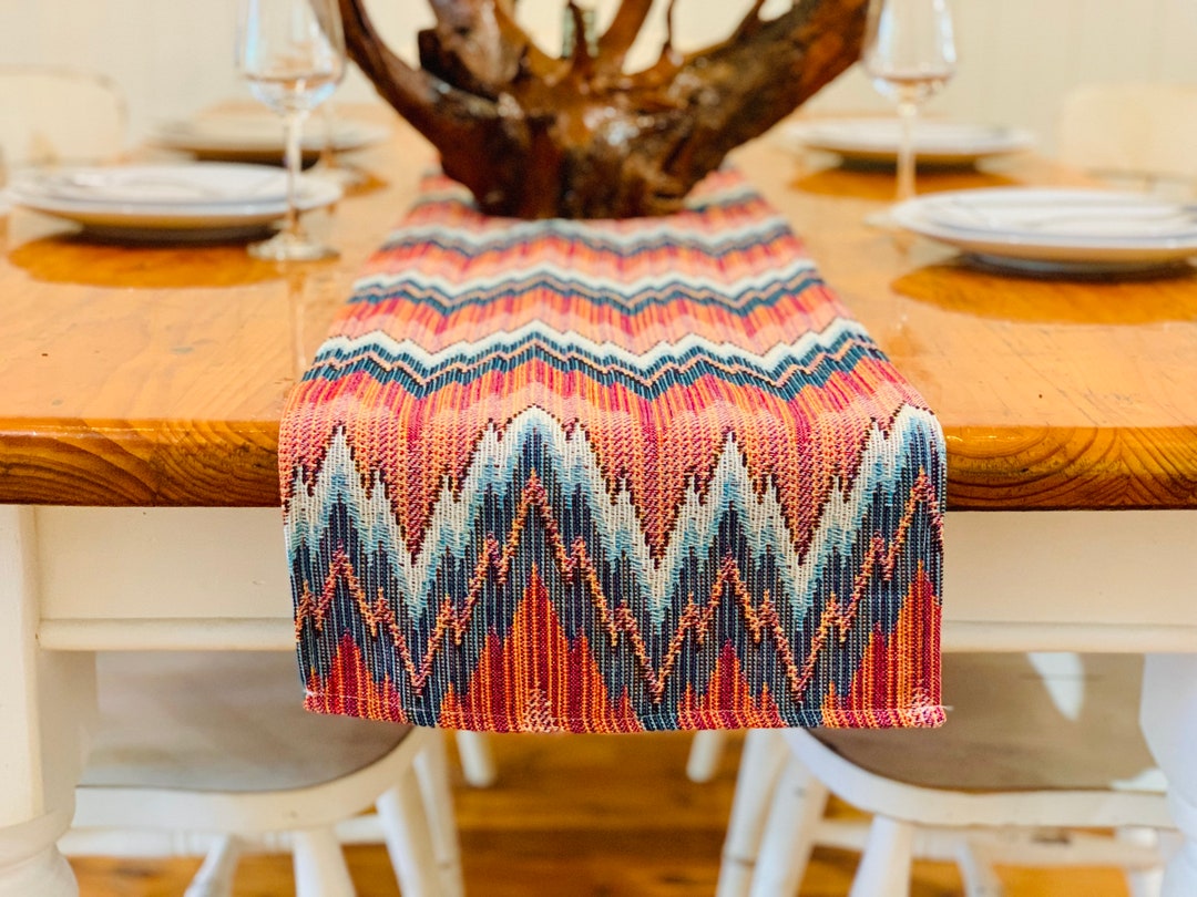Handmade Aztec Table Runner: Southwestern Geometric Decor - Etsy