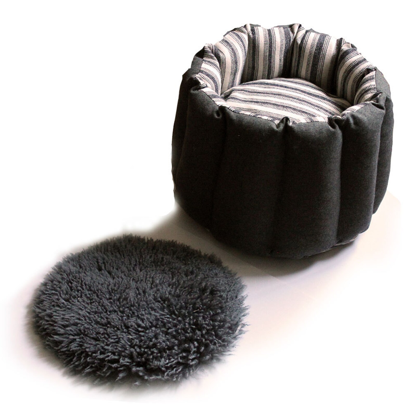 Wool Cat Bed Cat Pouf Modern Cat Furniture Pet Bed Luxury - Etsy
