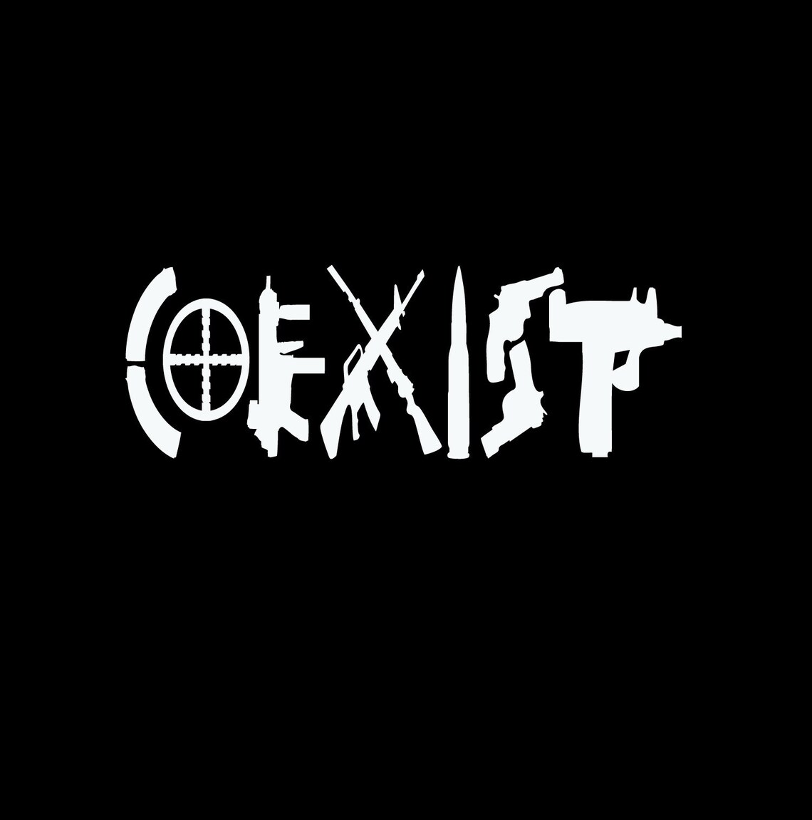 GUNS COEXIST Vinyl Graphic Sticker Decal - Etsy