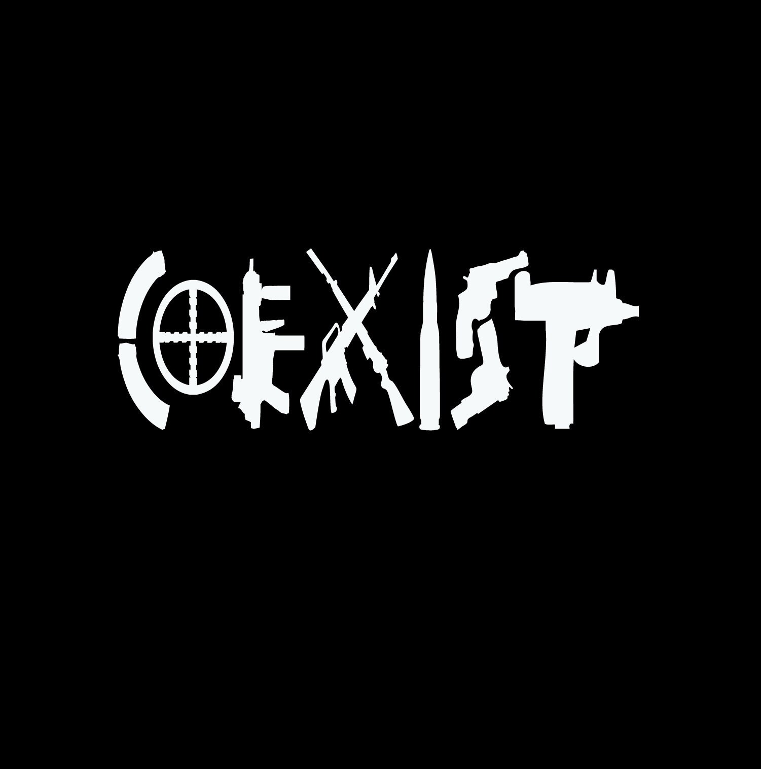 GUNS COEXIST Vinyl Graphic Sticker Decal - Etsy UK