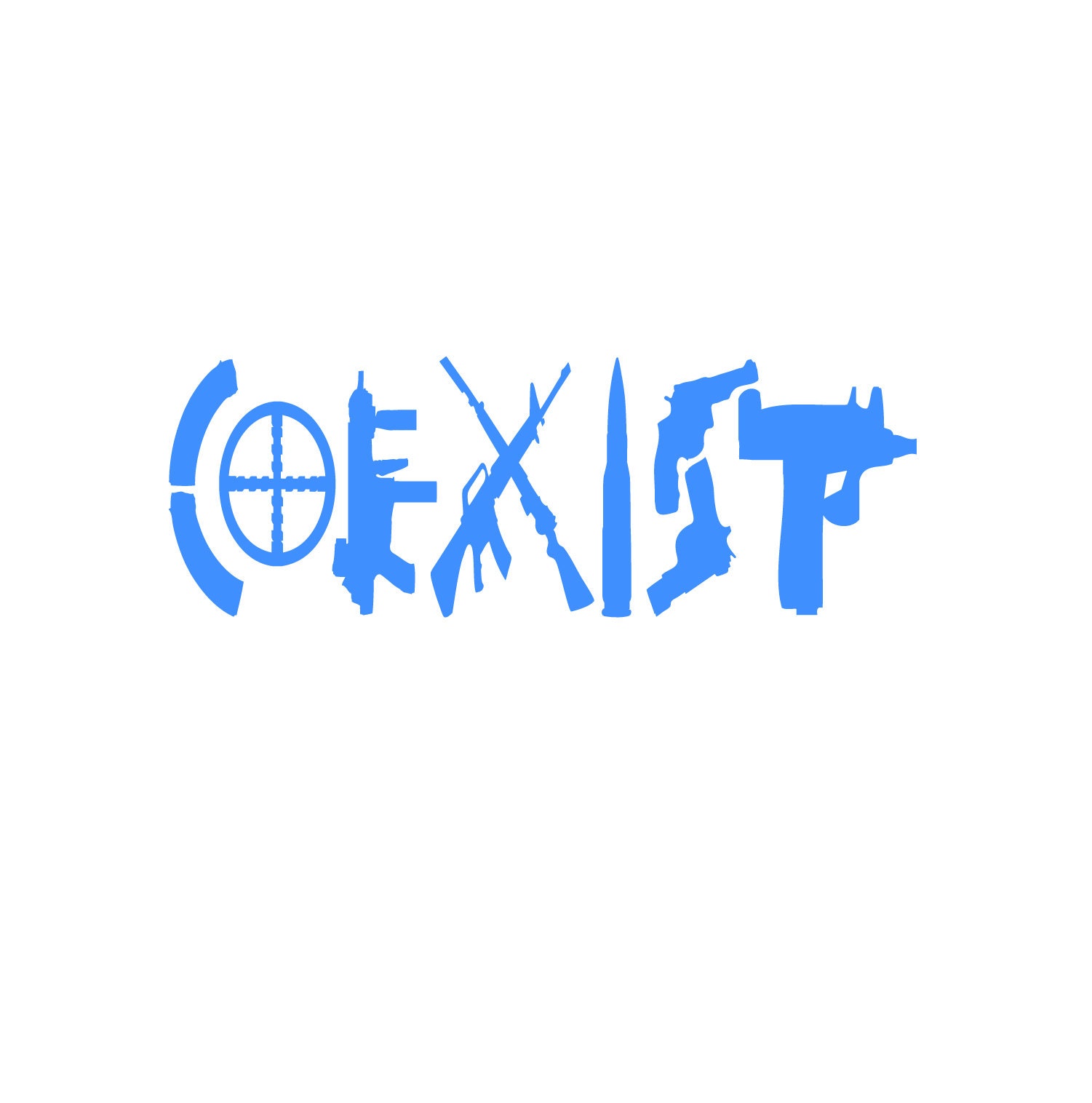 GUNS COEXIST Vinyl Graphic Sticker Decal - Etsy UK