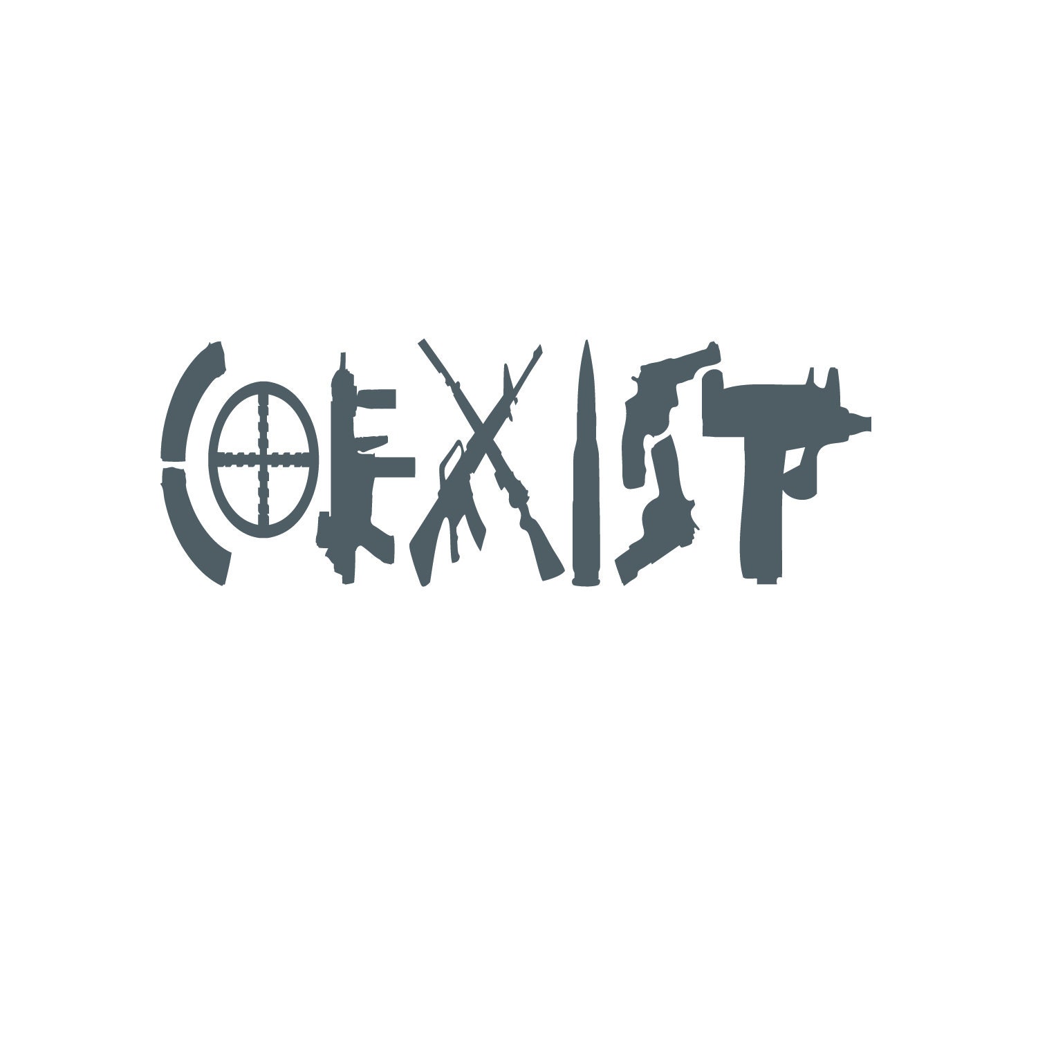 GUNS COEXIST Vinyl Graphic Sticker Decal - Etsy UK