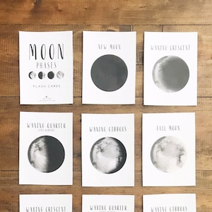 Phases of the Moon Cards | Homeschool Printable | Learning Cards ...