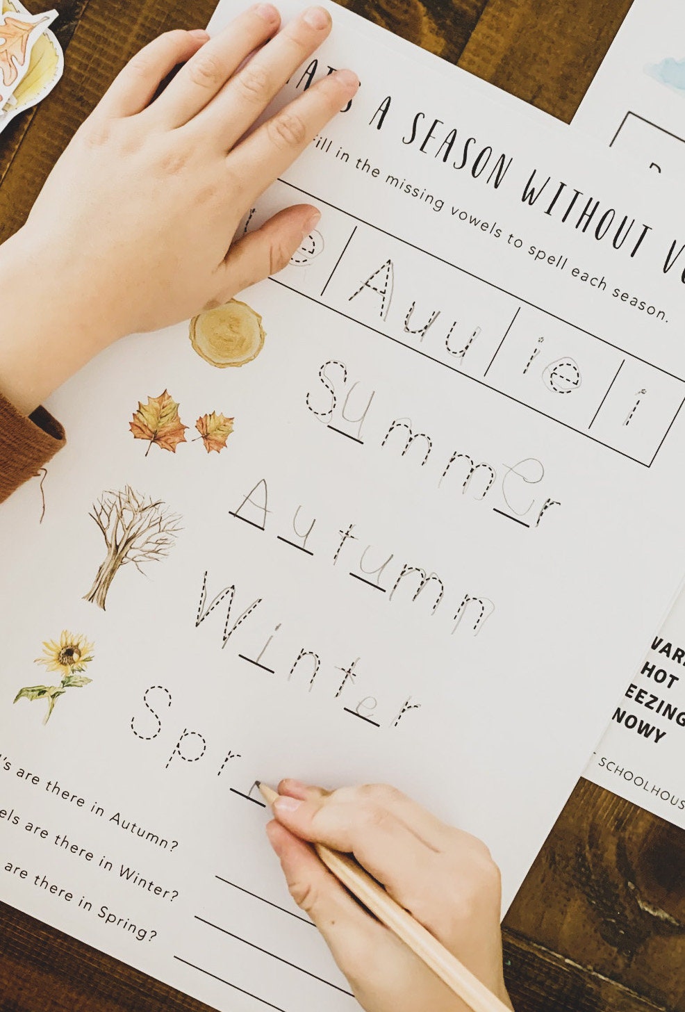 Seasons Day/months Homeschool Printables Homeschool - Etsy