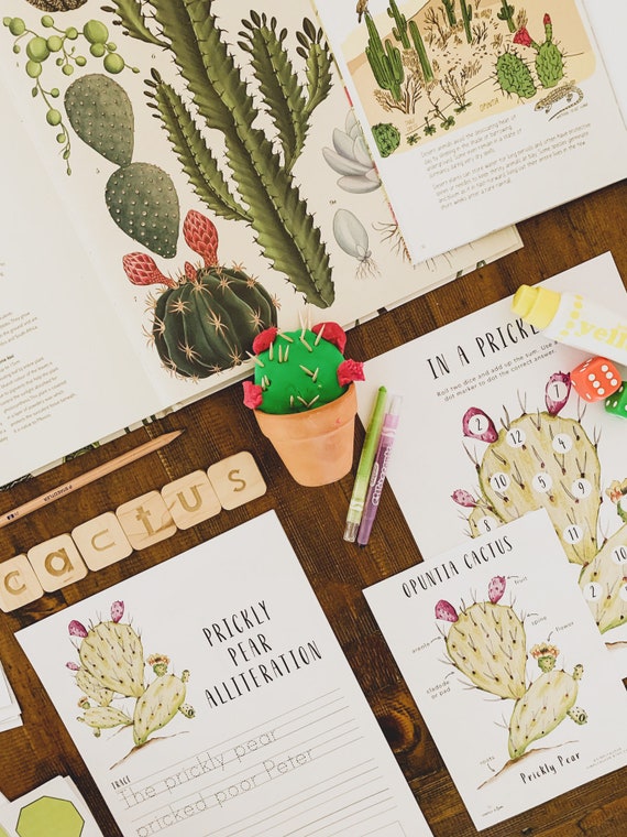 Opuntia Cactus Pack Printables Homeschool Resources | Etsy
