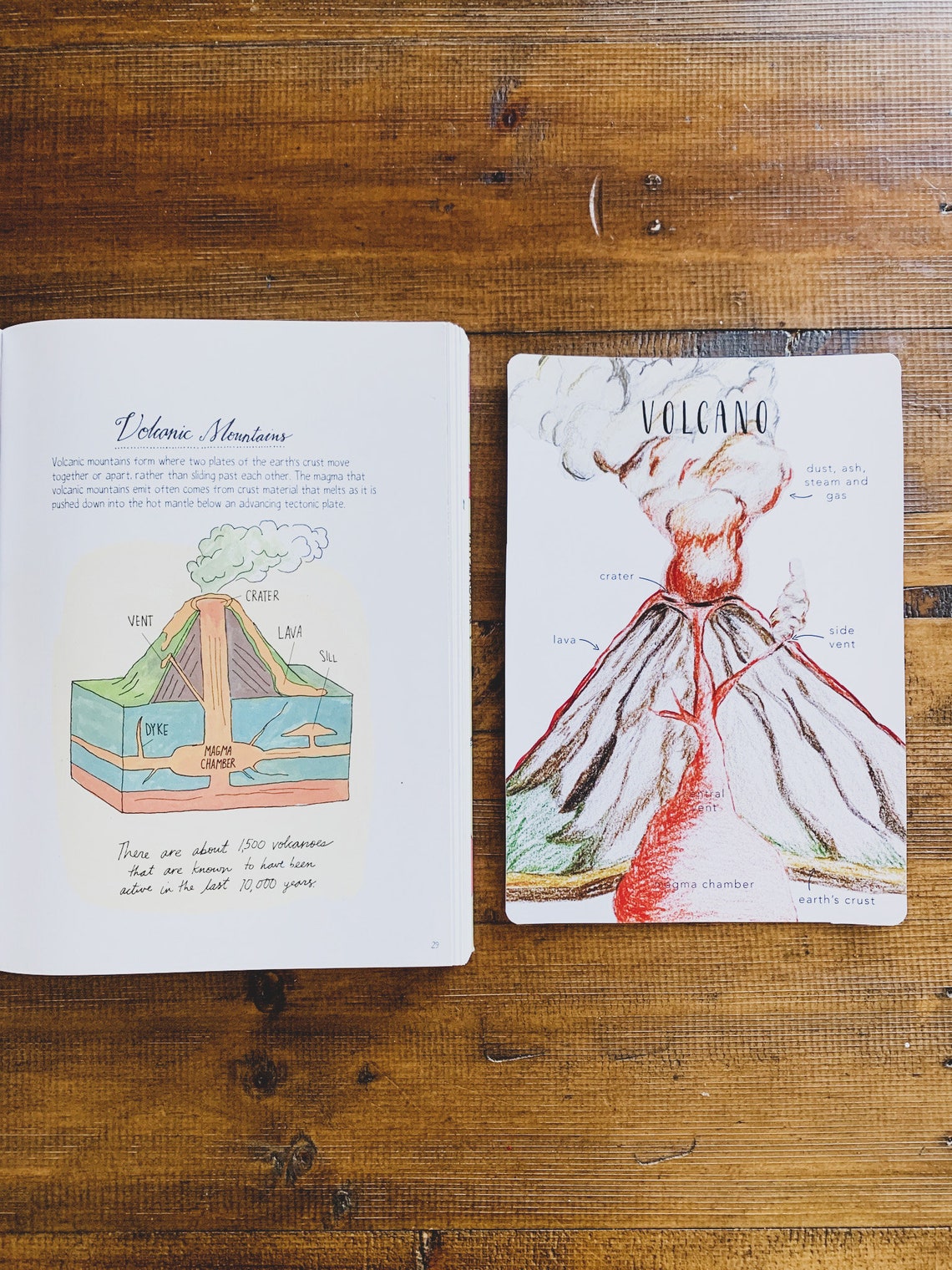 Volcano Natural Disasters Science Cards Homeschool - Etsy