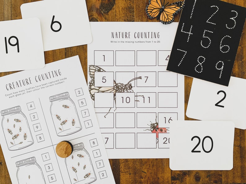 Nature Counting Homeschool Printables Homeschool Resources - Etsy