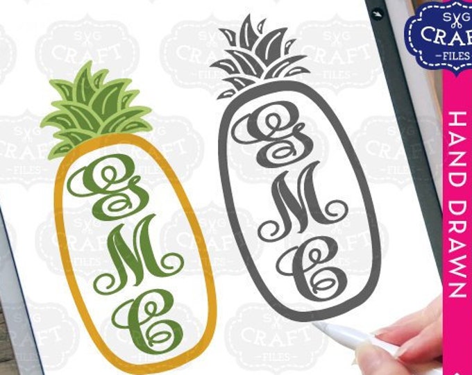 Pineapple Monogram SVG Pineapple Svg Summer Svg Tropical SVG Vacation ...