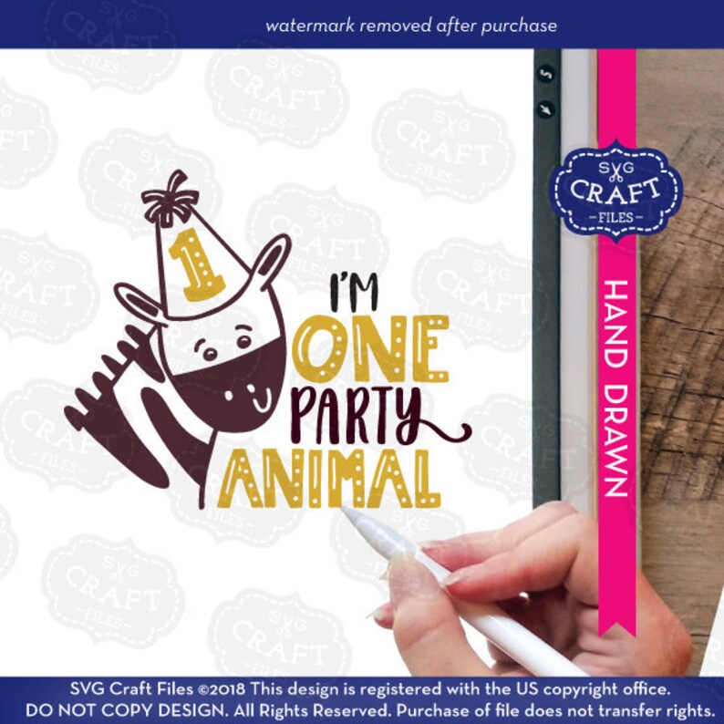 Party Animal Svg Birthday Party Svg First Birthday Svg One - Etsy