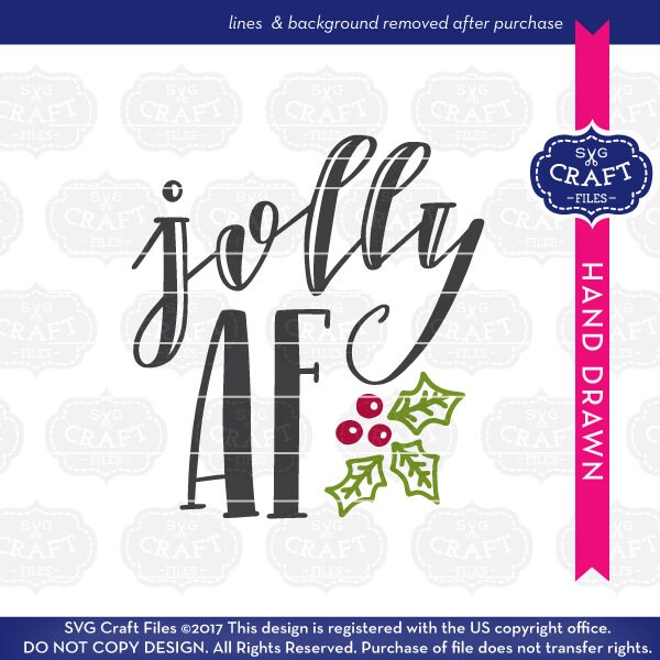 Jolly af svg svg christmas jolly svg holiday svg funny | Etsy