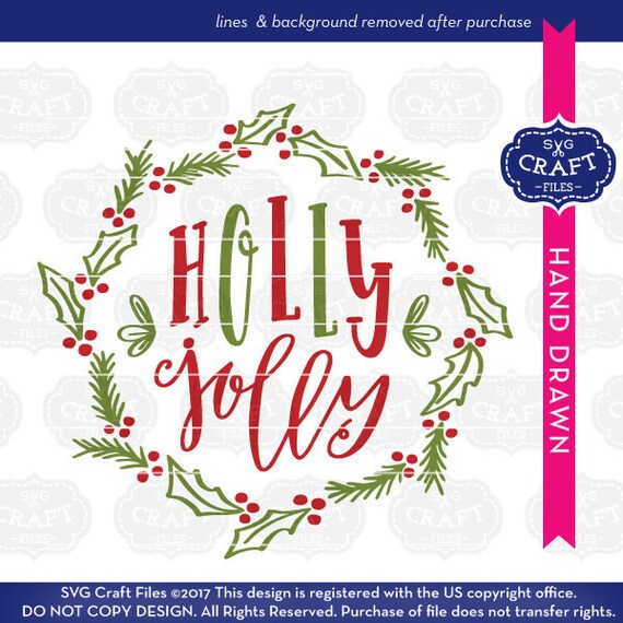 Holly Jolly Svg Holidays Svg Merry Christmas Svg Holly | Etsy