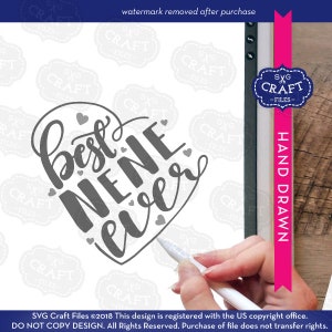 Best Nene Ever Svg, Grandma Svg, Mother's Day Svg, Commercial Use Svg ...