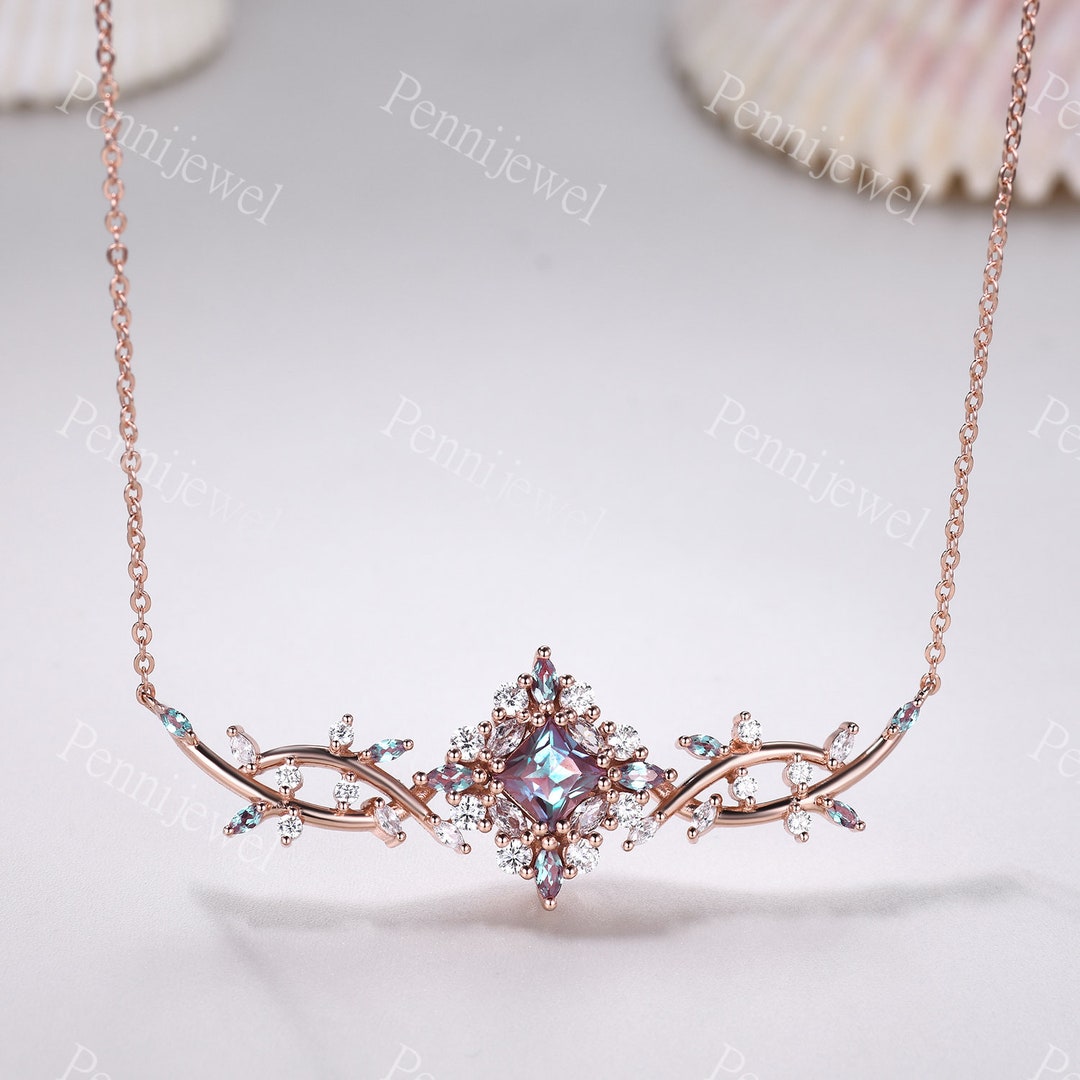 Alexandrite Necklace Marquise Alexandrite Necklace Alexandrite ...