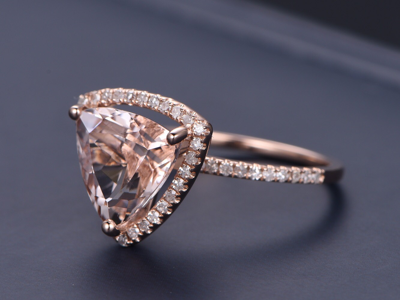 Natural Morganite Engagement Ring 2.6ct Morganite Ring | Etsy