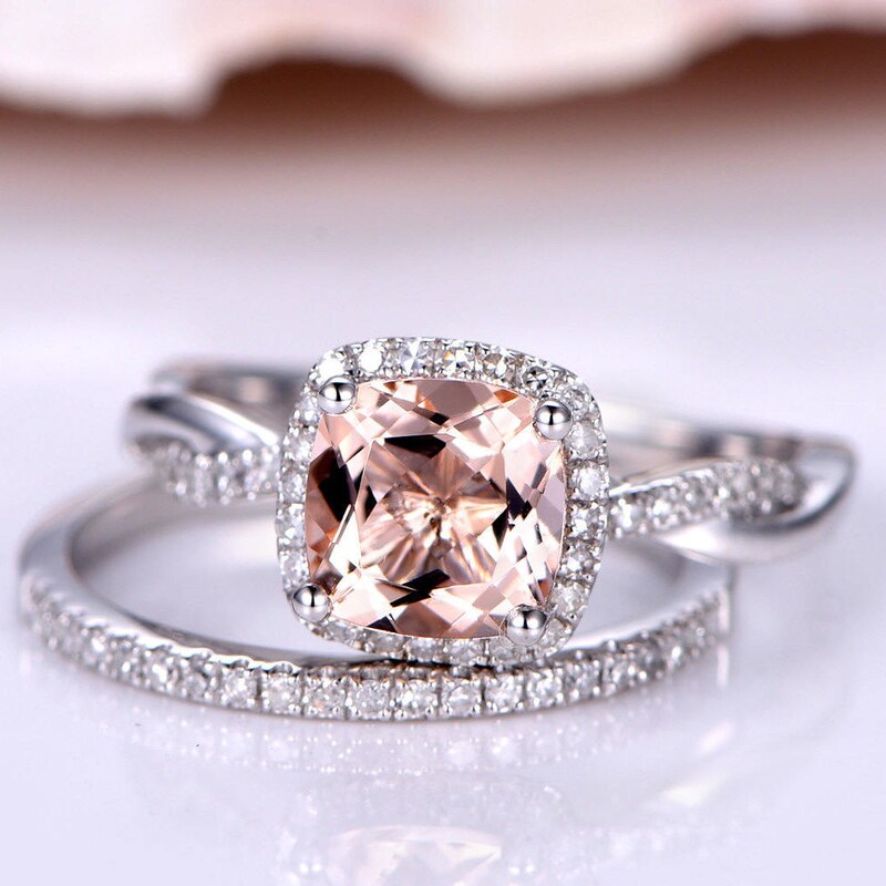 White Gold Morganite - Etsy