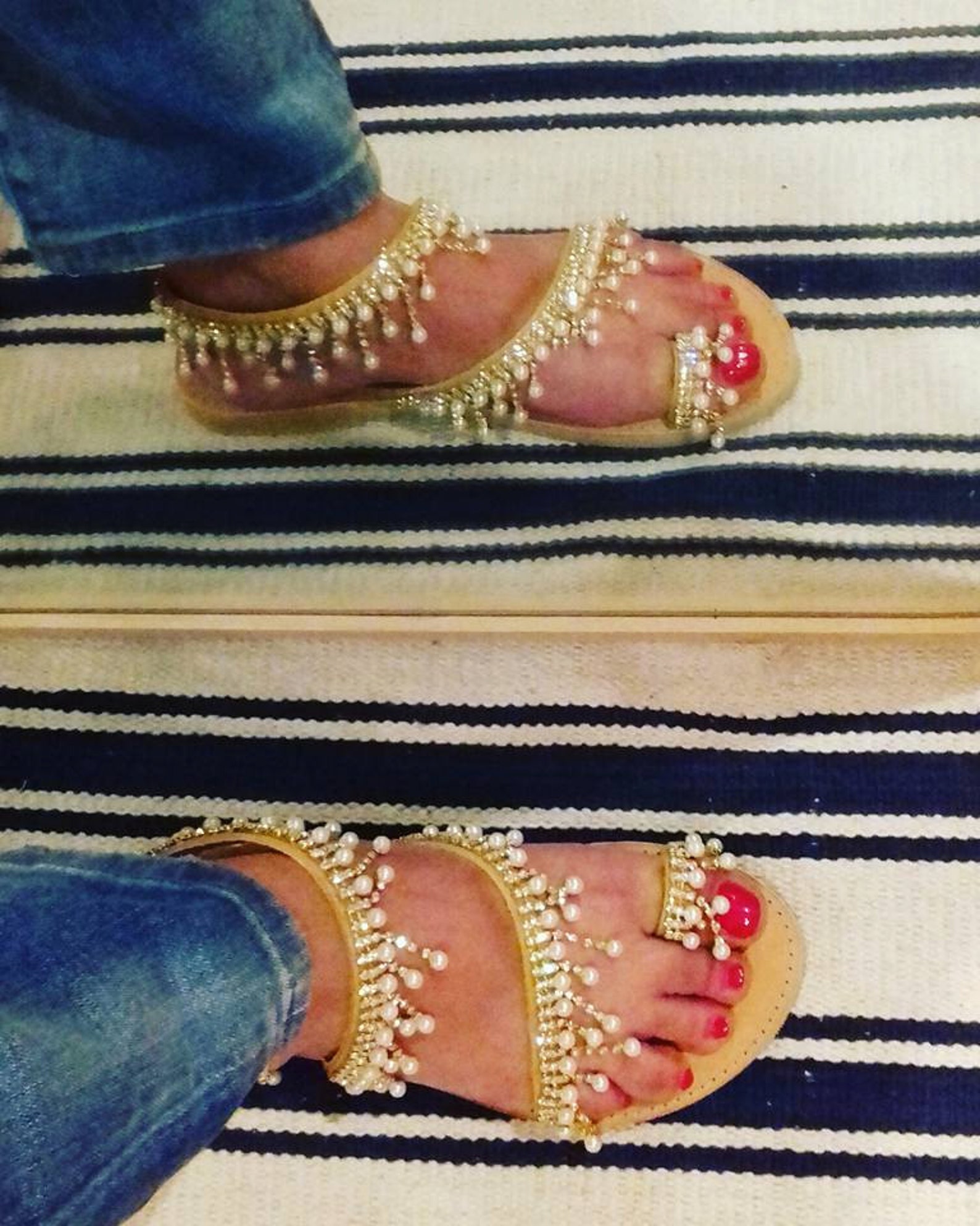 FREE SHIPPING - Cleopatra Leather Sandals With Strass - Etsy