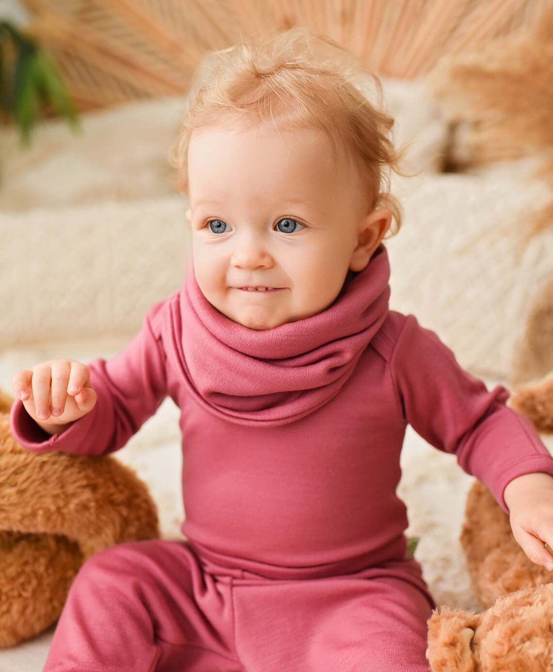 Merino Wool Warm Loop Scarves for Kids Women and Men - Etsy