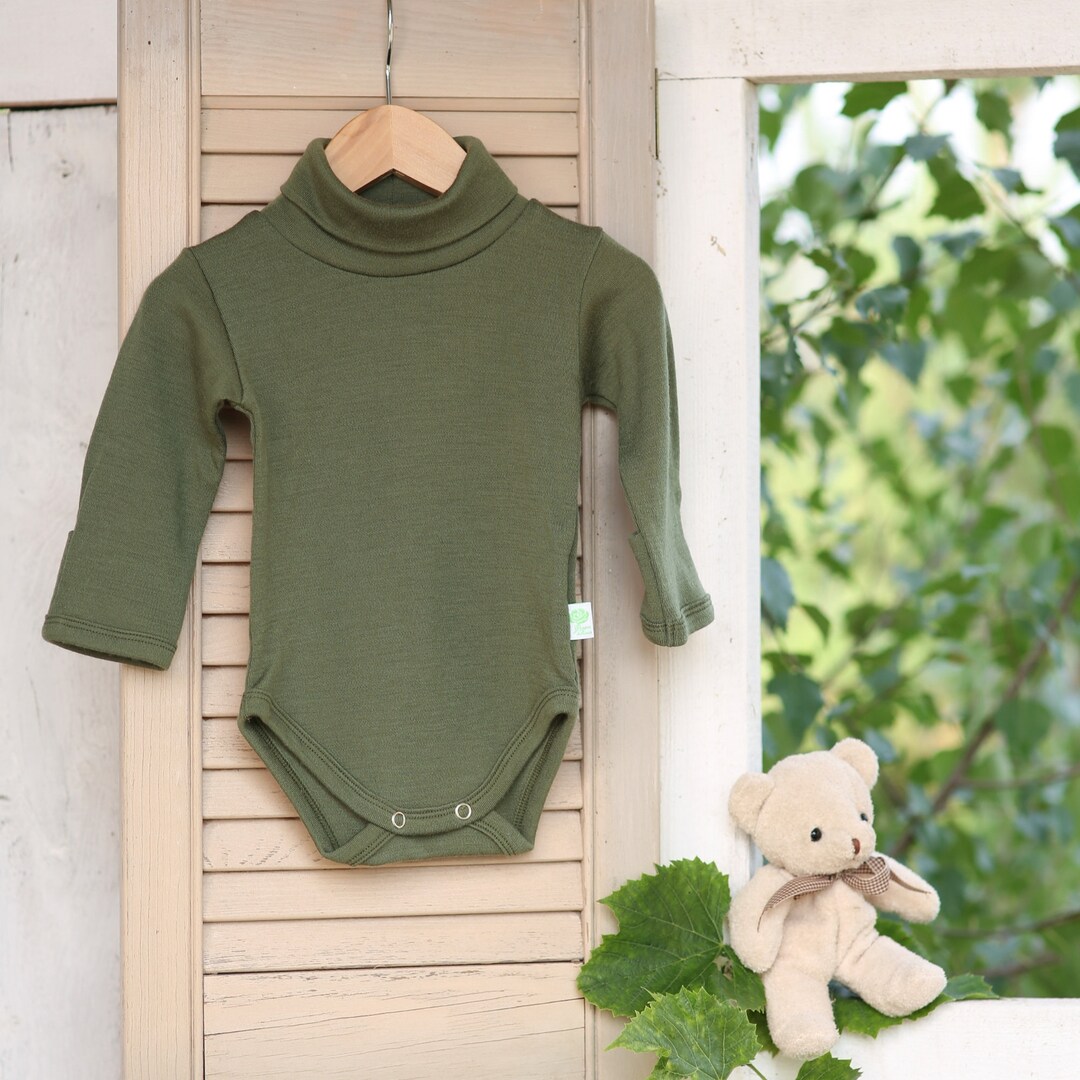 Merino Wool Bodysuits With Turtle Neck - Etsy