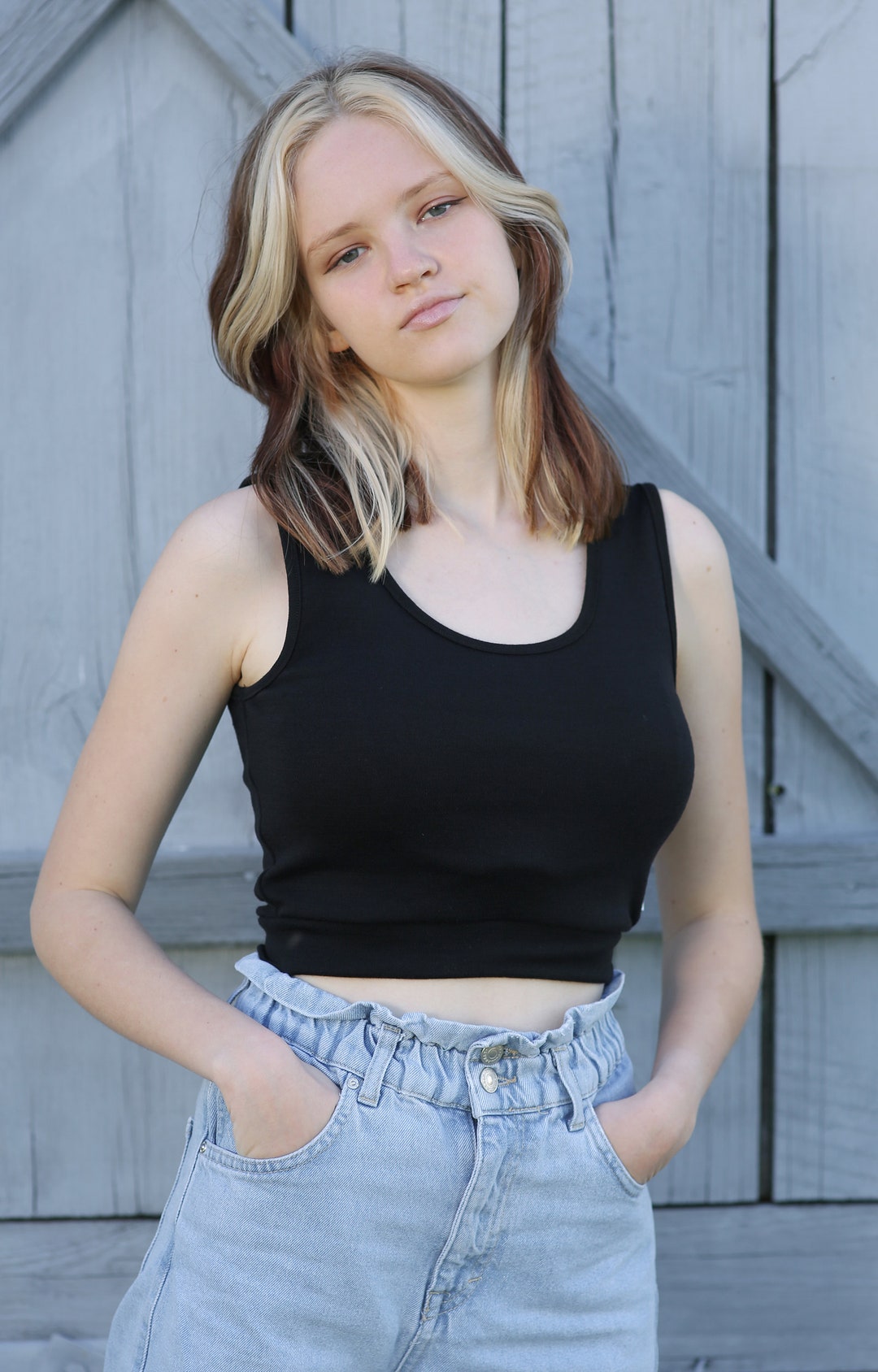 Merino Wool Tank Crop Top for Teens and Women - Etsy