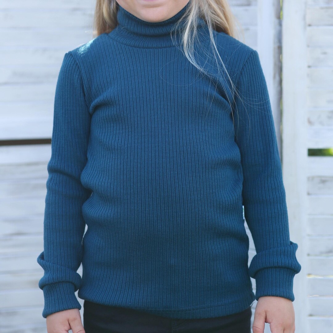 High Neck Merino Wool Kids Sweaters Children's Turtleneck for ...