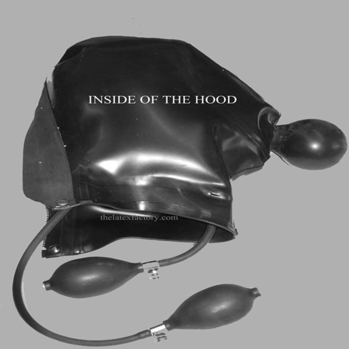 Latex Bondage Hood With Inflatable Gag Etsy 4668