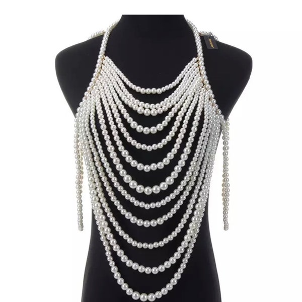 Pearl Body Chain - Etsy