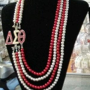 Delta Sigma Theta Necklace - Etsy