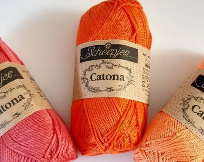 Scheepjes Catona Yarn 50 Grams for Knitting or Crocheting - Etsy