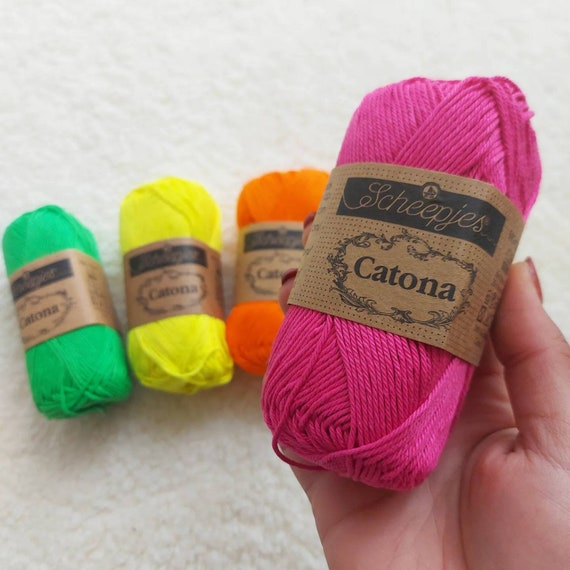Scheepjes Catona Yarn 50 Grams for Knitting or Crocheting - Etsy