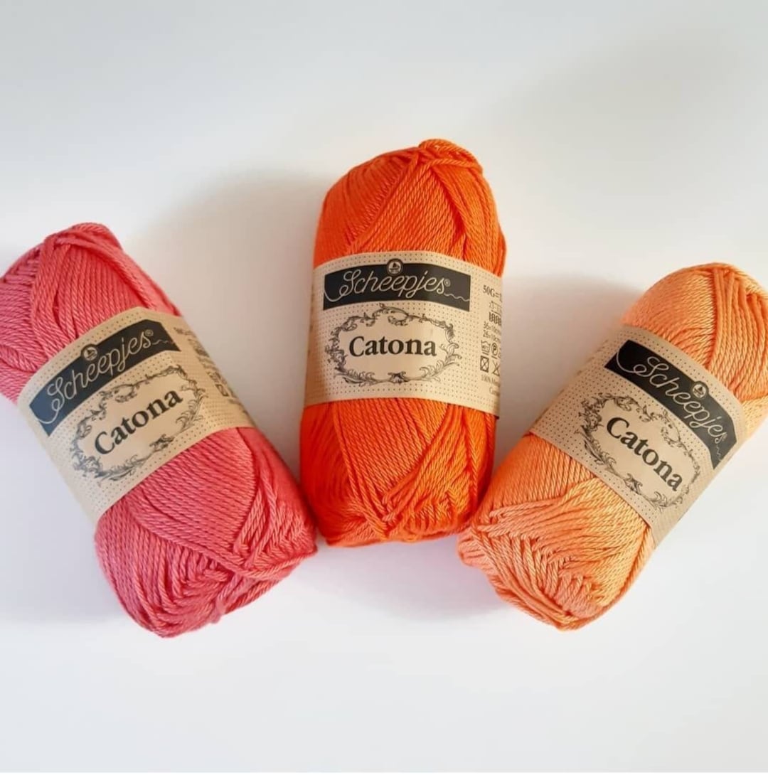 Scheepjes Catona Yarn 50 Grams for Knitting or Crocheting - Etsy