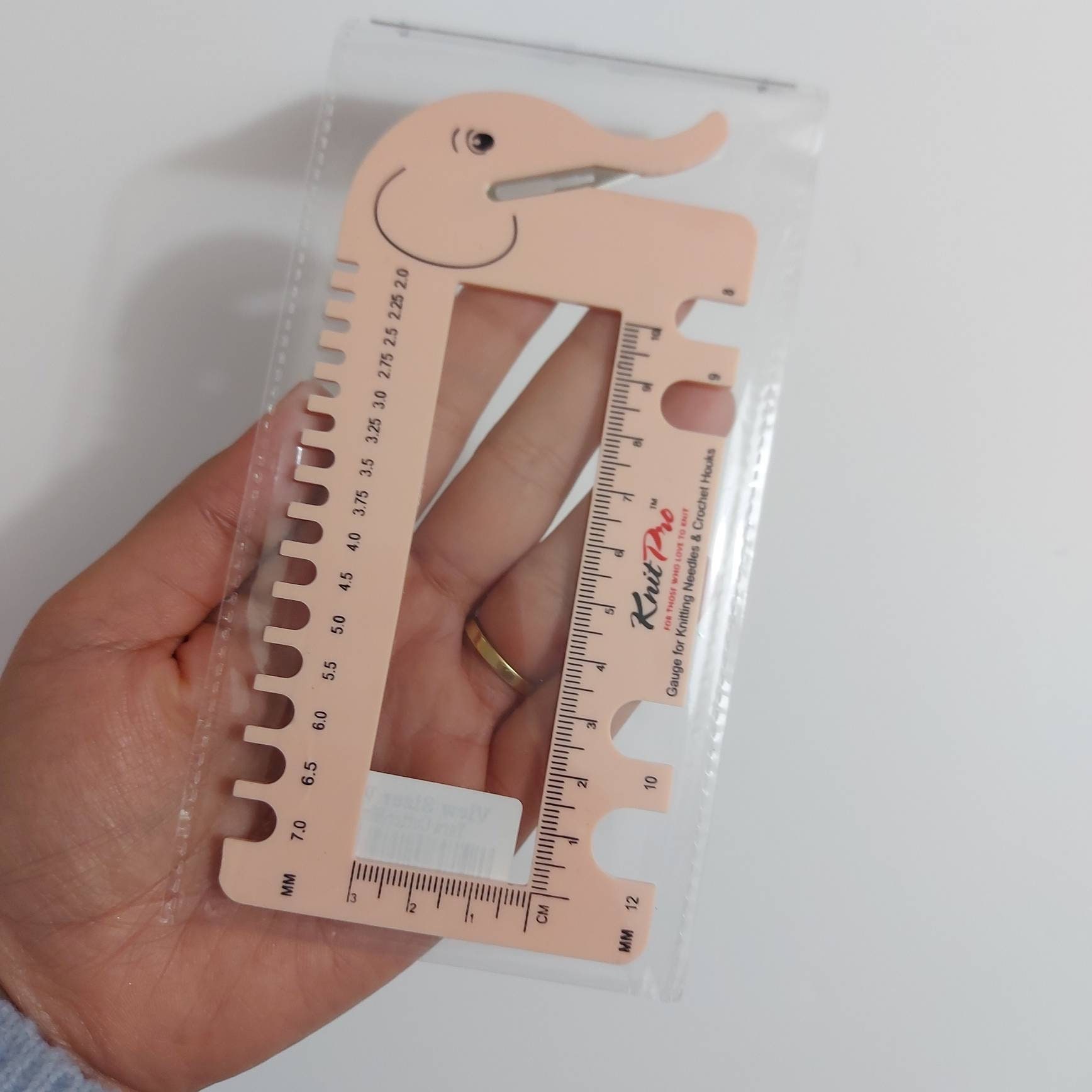 Knit pro knitting and crocheting gauge and needle meter | Etsy