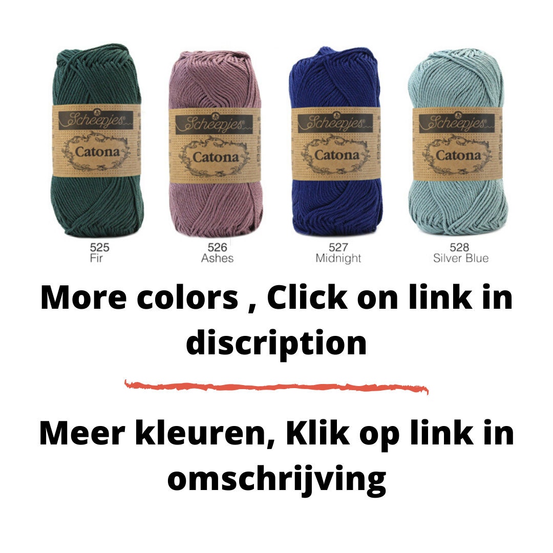 Yarn scheepjes Catona Cotton Yarn 50g | Etsy
