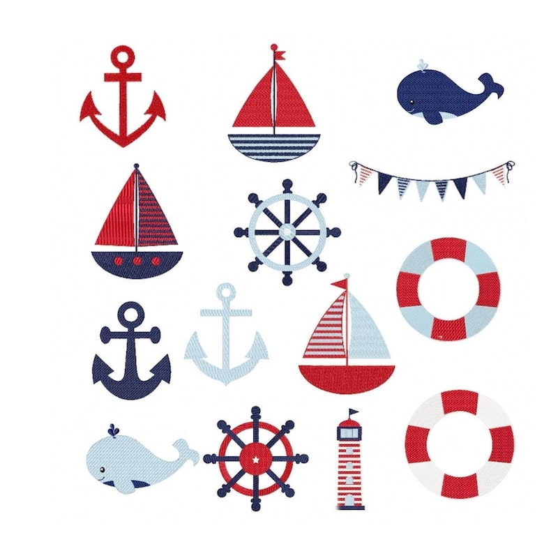 Nautical Embroidery Pattern - Etsy