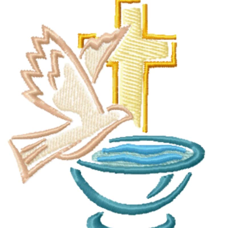 Baptism Embroidery Design - Etsy