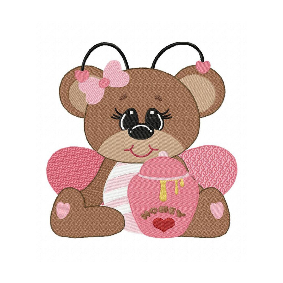 Honey-bee Teddy Bear Machine Embroidery Design (instant Download) - Etsy