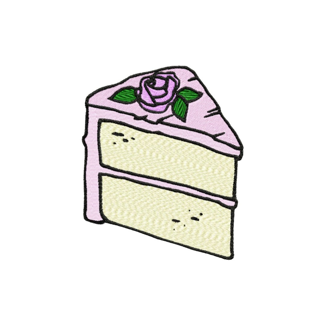 Vanilla Rose-cake Slice Machine Embroidery Design 3 Sizes for 3.94 X 3. ...