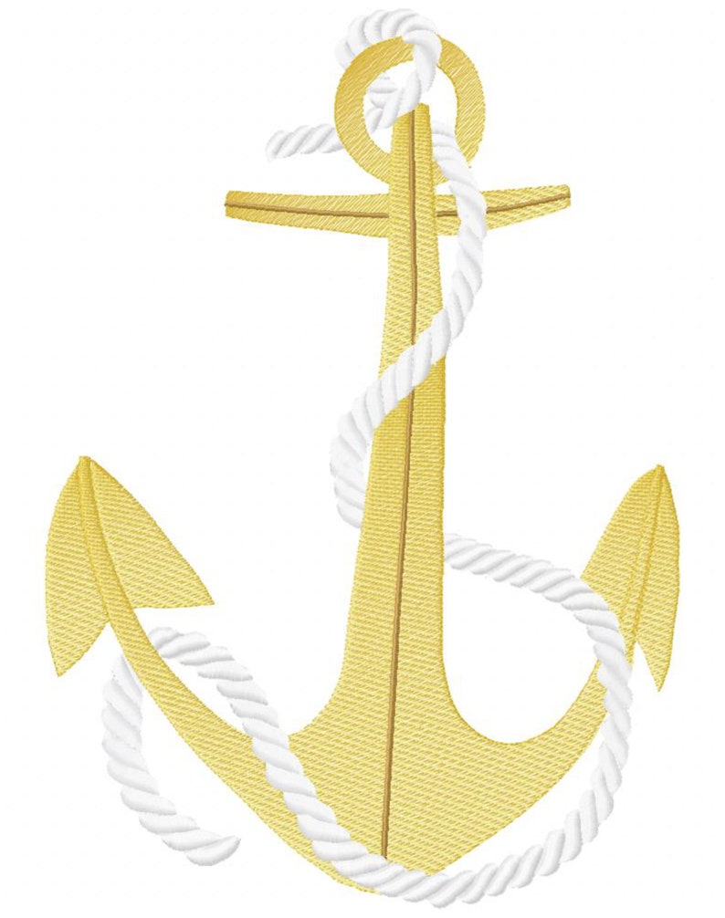 Ship's Anchor Machine Embroidery Design 3 Large Sizes | Etsy