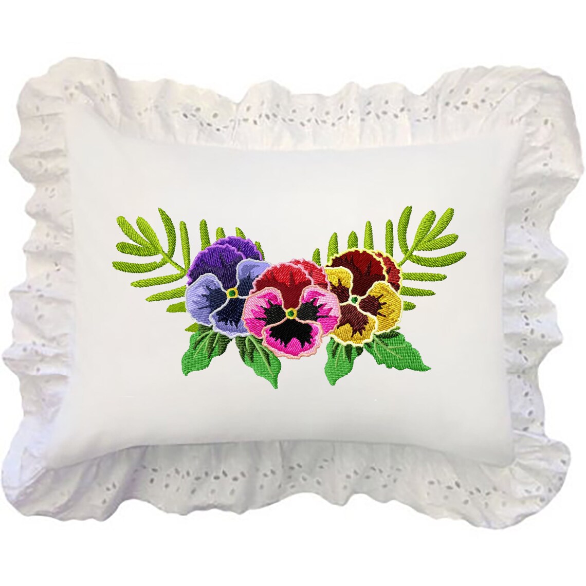 Pansy Spray Machine Embroidery Design in 3 Sizes for - Etsy