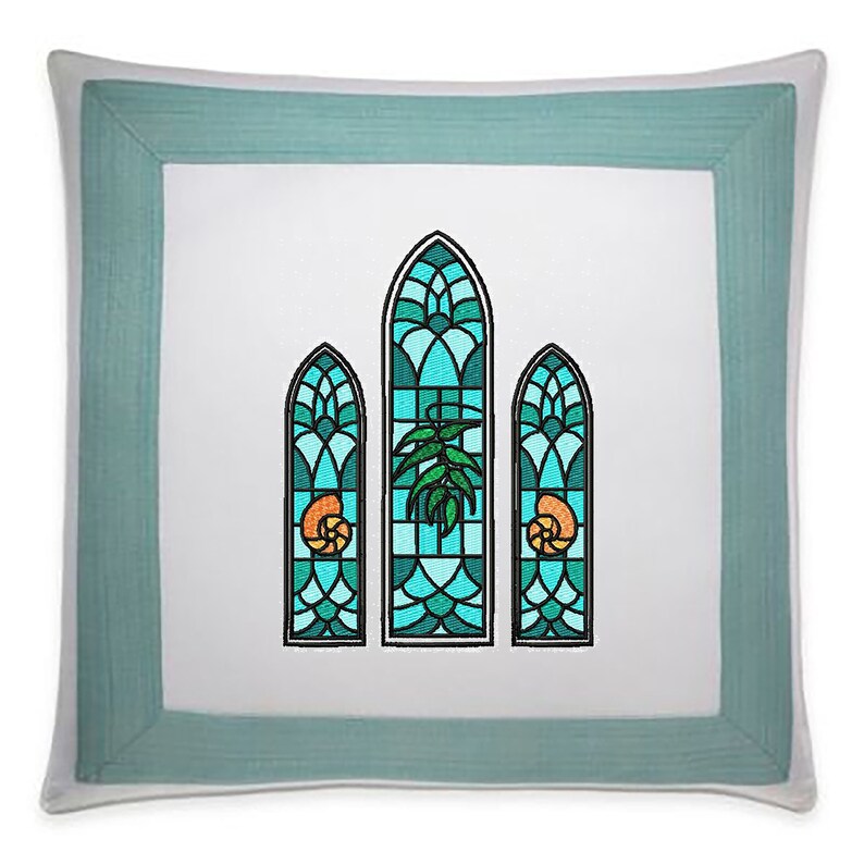 Stained Glass Window Machine Embroidery Design 3 Sizes for - Etsy